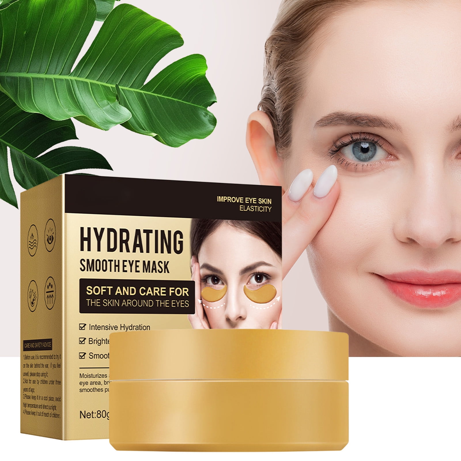 Yellow Under Eye Patches for Dark Circles & Puffiness, Vegan Hydrating ...