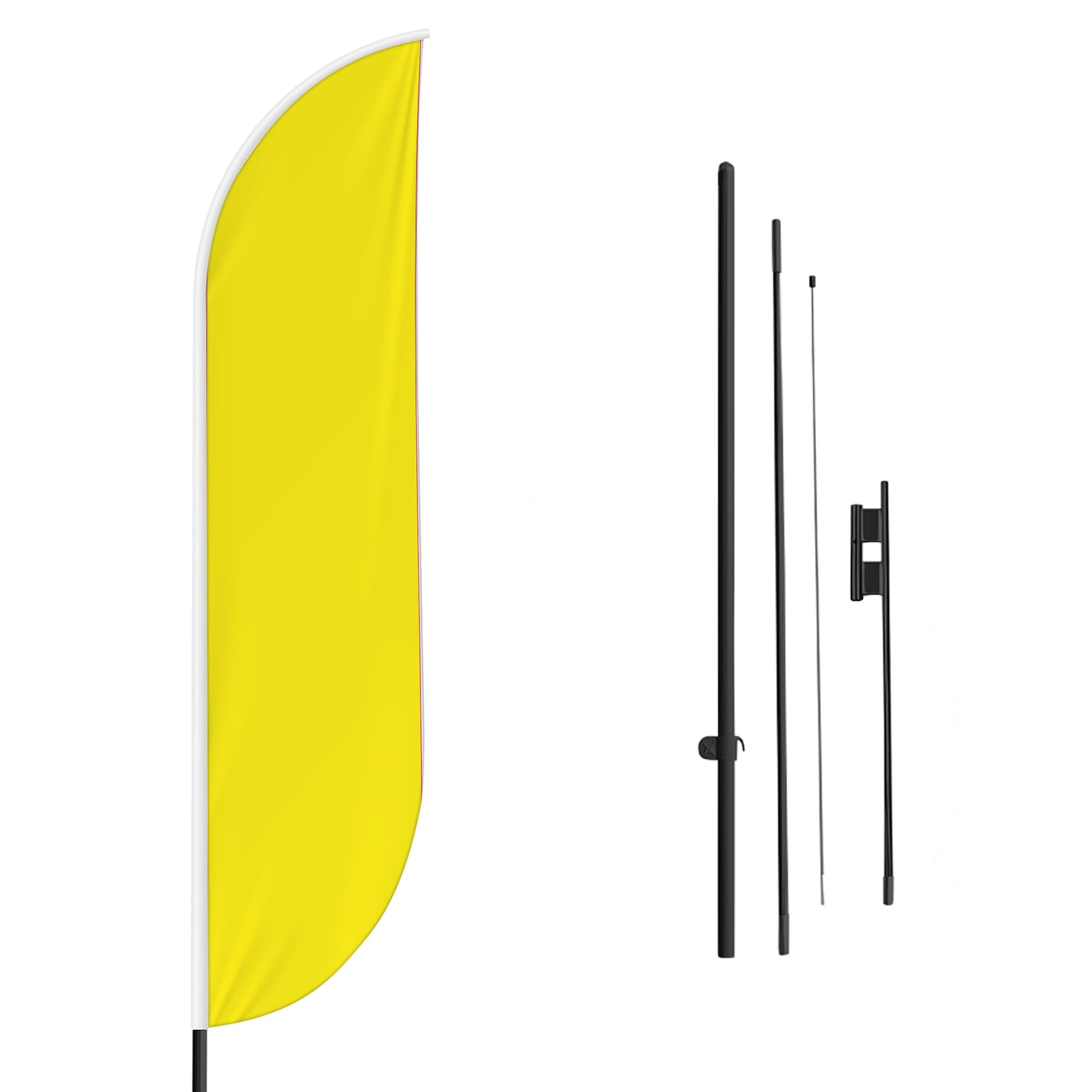 Yellow Feather flag Pole Mountfor Outdoor by Mavis Print | 15 FEET Long ...