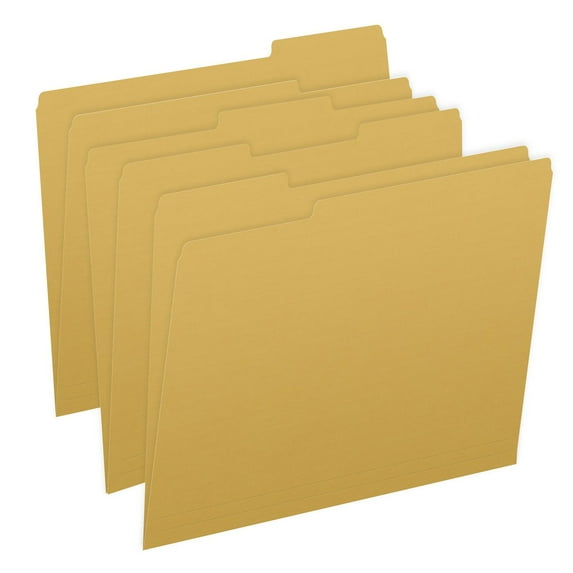 Yellow File Folders, 1/3 Cut Top Tab, Letter Size, Perfect for ...