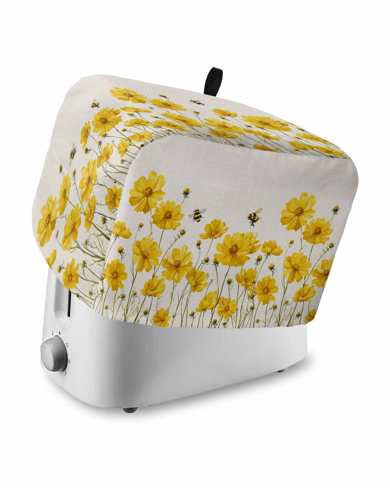 Yellow Floral Bee Small Toaster Cover 2 Slice, Kitchen Appliance Covers ...