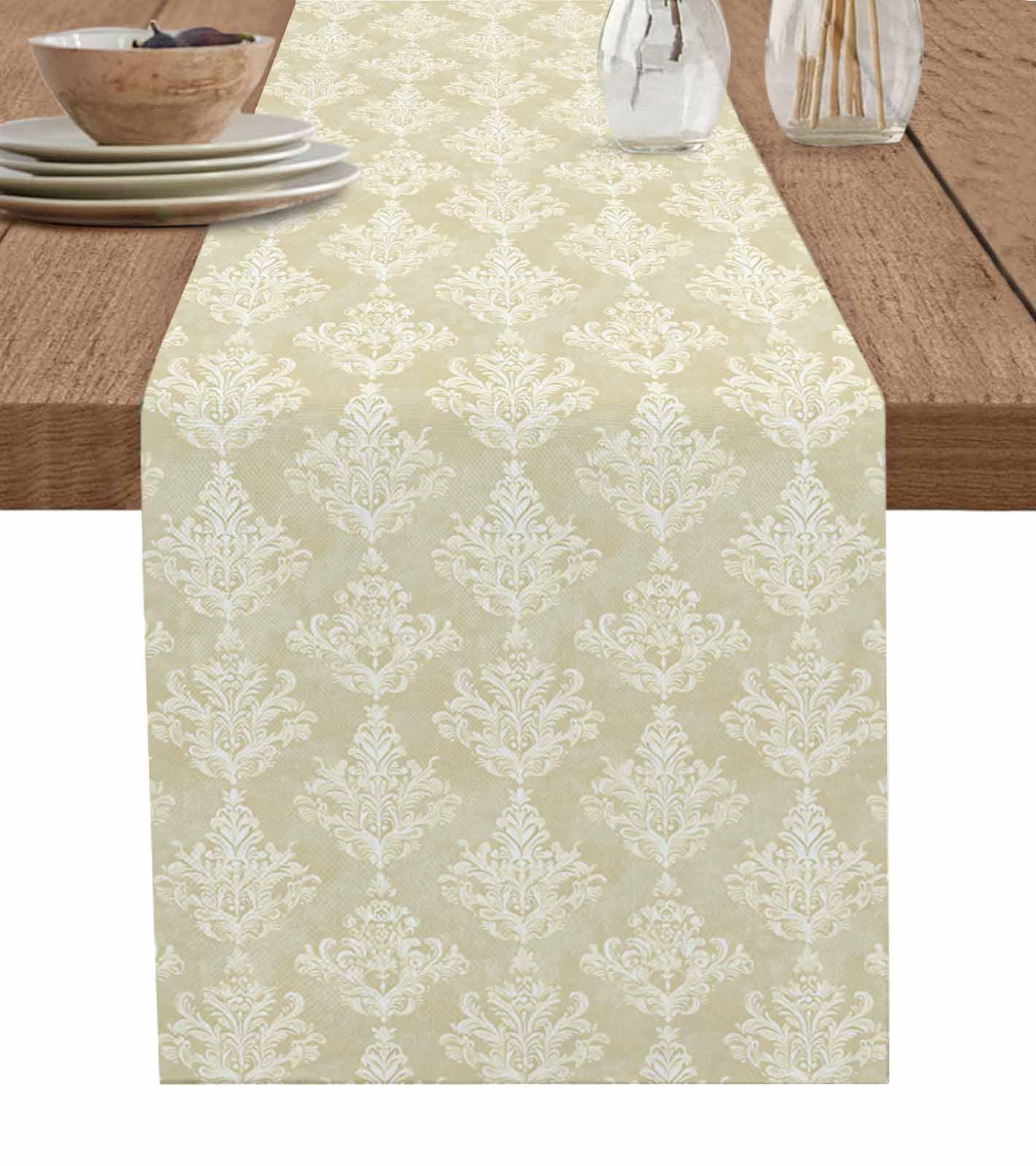 Yellow Floral Boho Table Runner 36 Inches, Vintage Ethnic Tribe ...