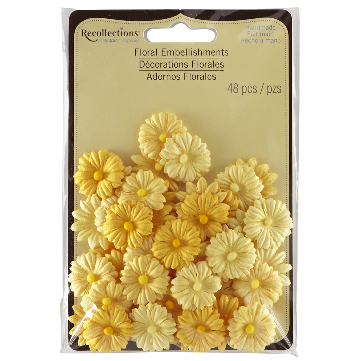 Yellow Floral Embellishments by Recollections - Signature Paper Daisy ...