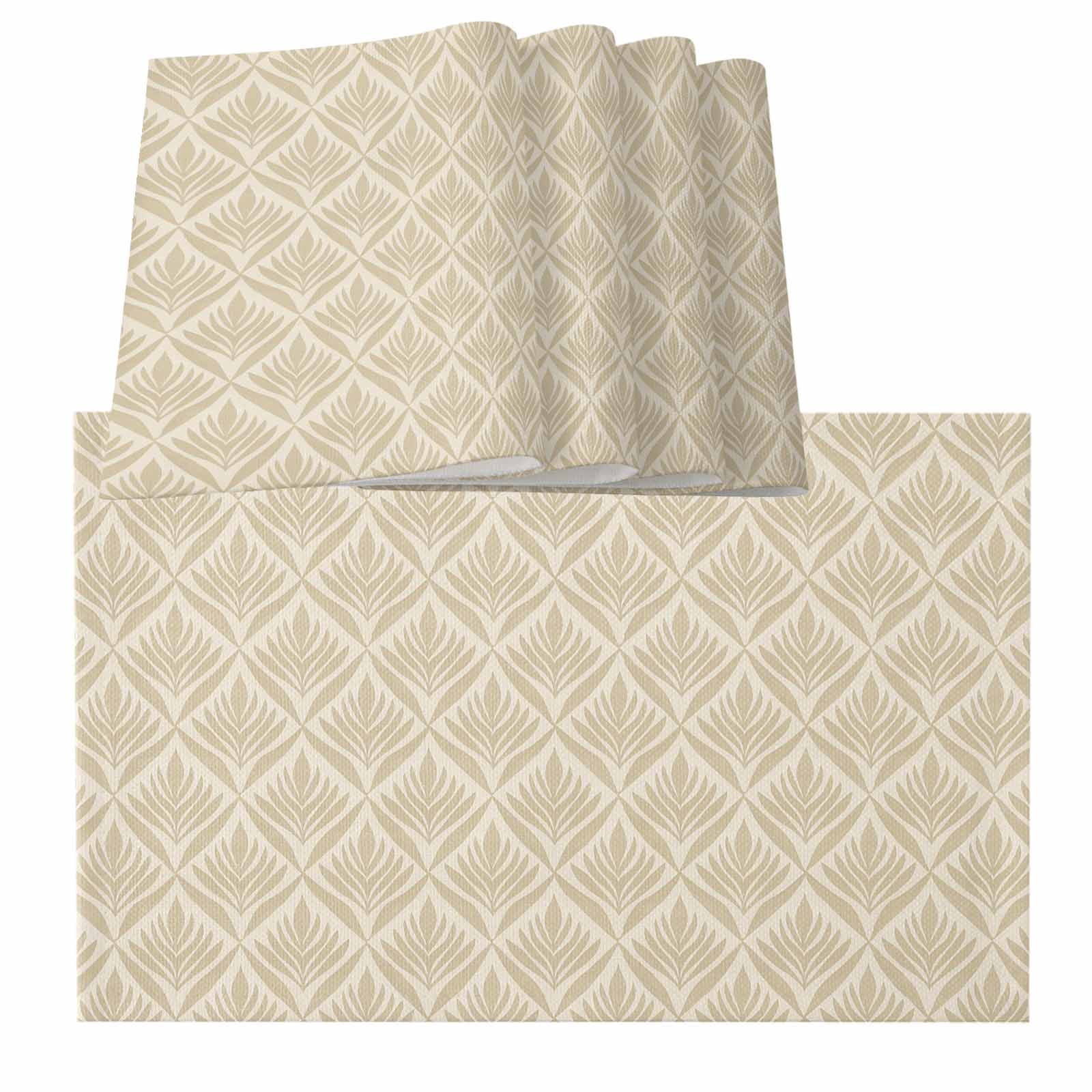Yellow Floral Vintage Modern Geometric Abstract Art Burlap Kitchen ...