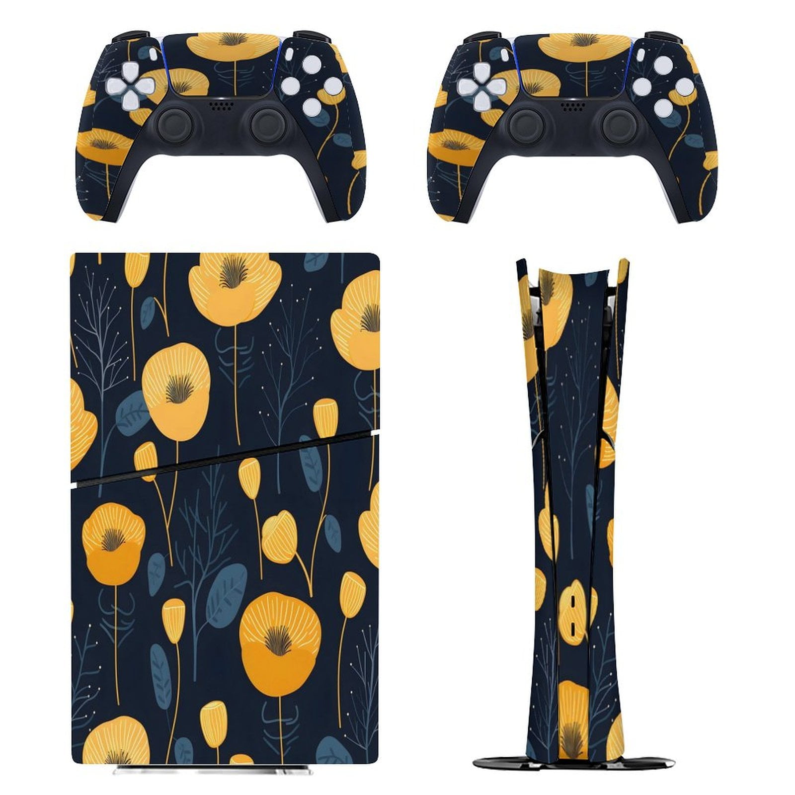 Yellow Flowers, Romance PS5/PS5 Slim Digital Disc Skin Sticker For ...