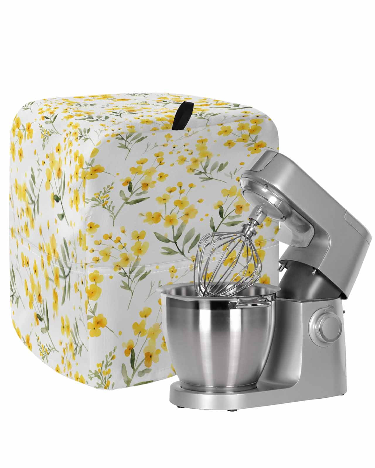 Yellow Flowers Spring Stand Mixer Dust Cover with Storage Pocket ...