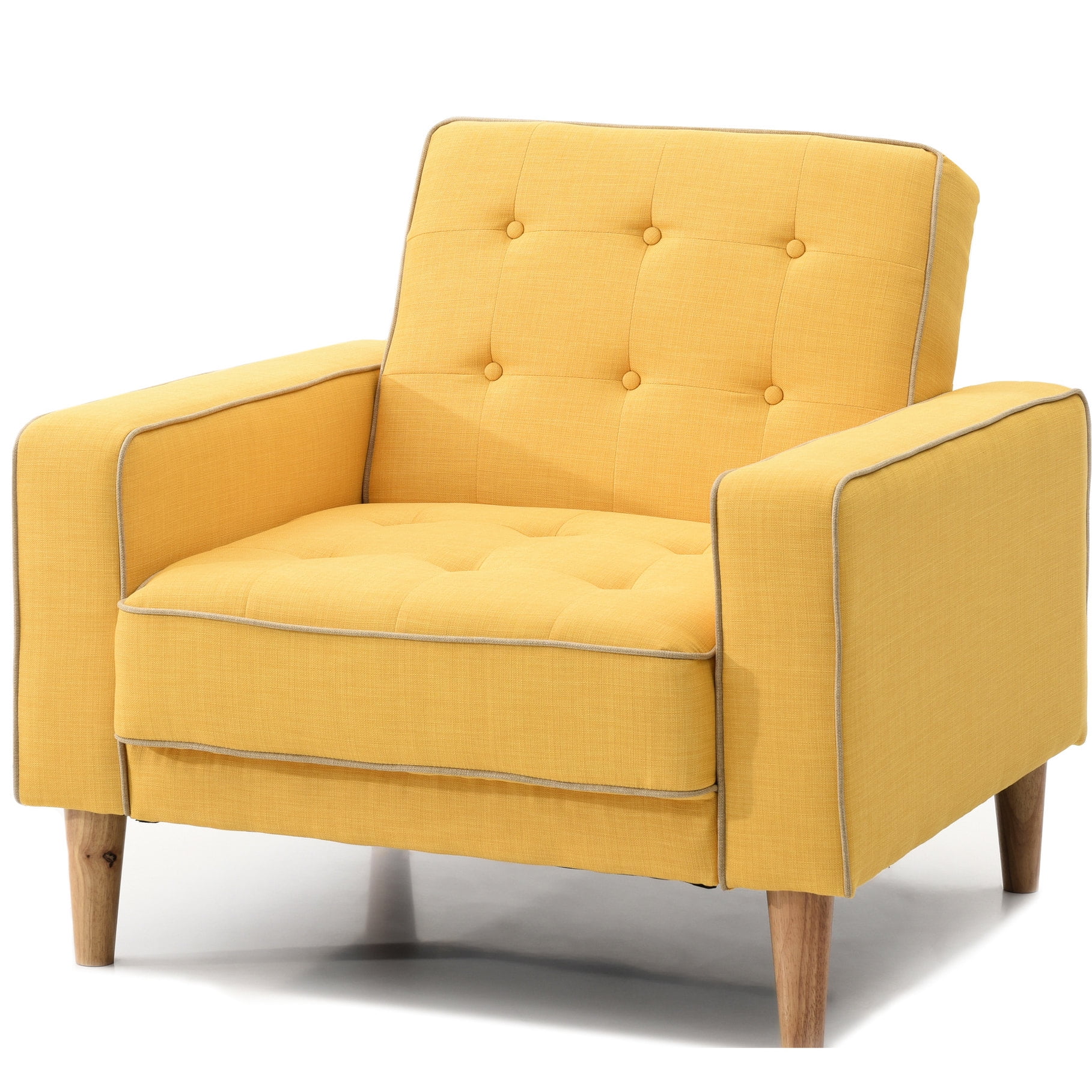 Yellow Foam Chair Bed - Track Arm Support for Comfort - Den Relaxing ...