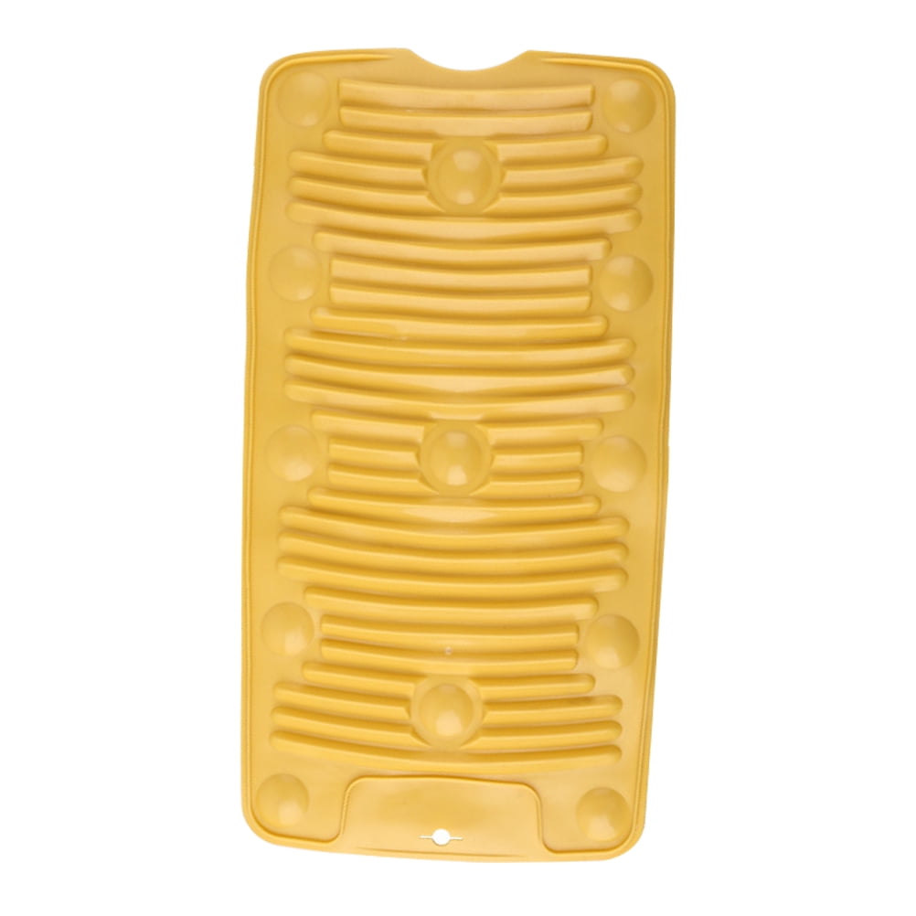 Yellow Foldable Washboard with 13 Suction Cups Soft Silicone Laundry ...