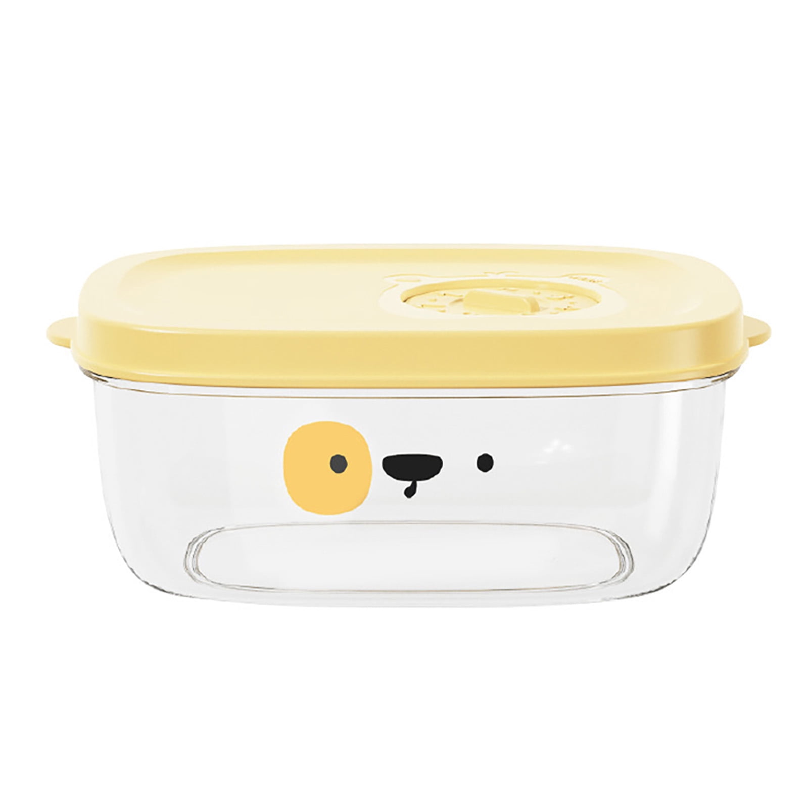 Yellow Food Storage Containers with Lids - Microwave Safe, Freezer ...