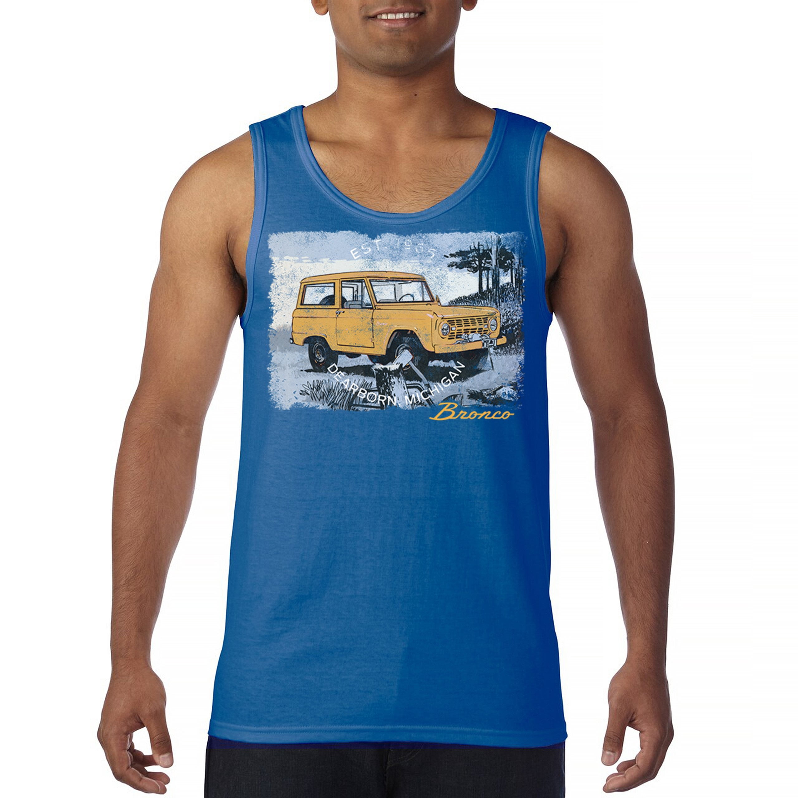 Yellow Ford Bronco Dearborn Michigan 1966 Tank Top Vintage Truck Fan ...