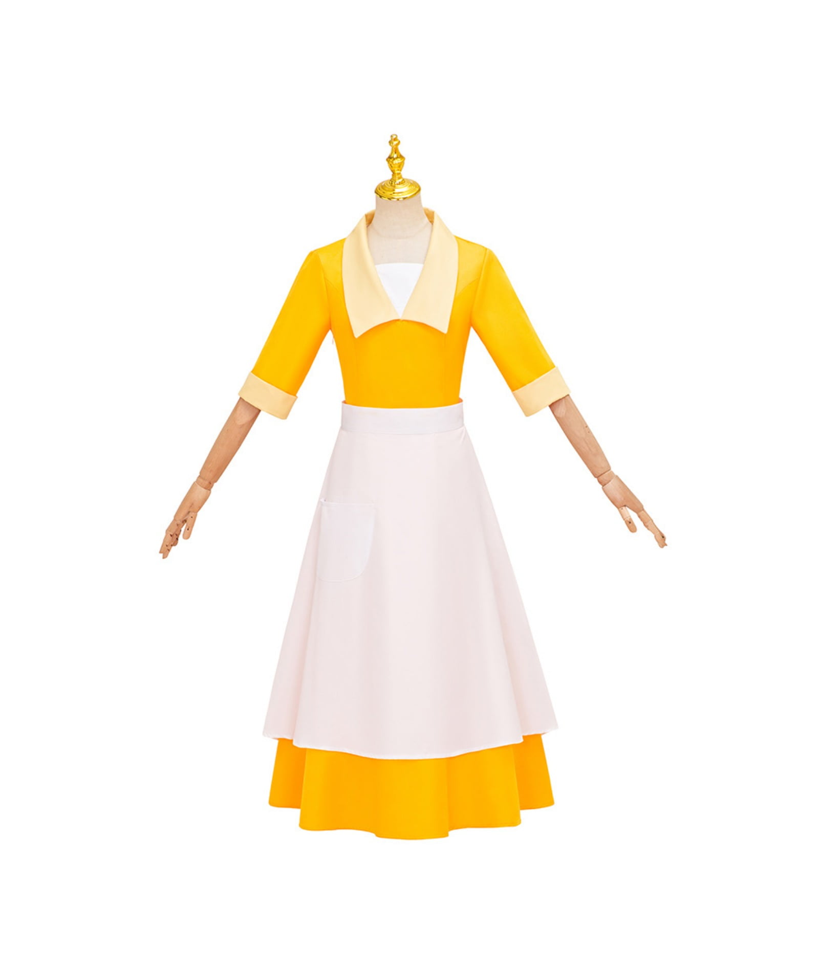 Yellow Frog Princess Maid Costume Elegant Stage Performance Dress ...