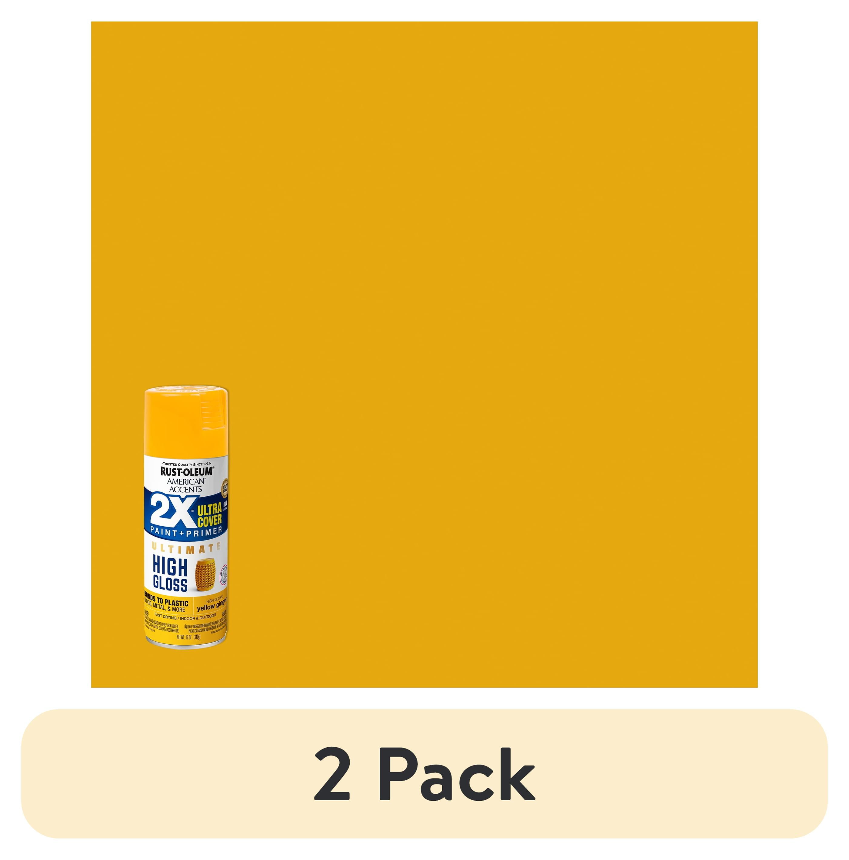 (2 pack) Yellow Ginger, Rust-Oleum American Accents 2X Ultra Cover High ...