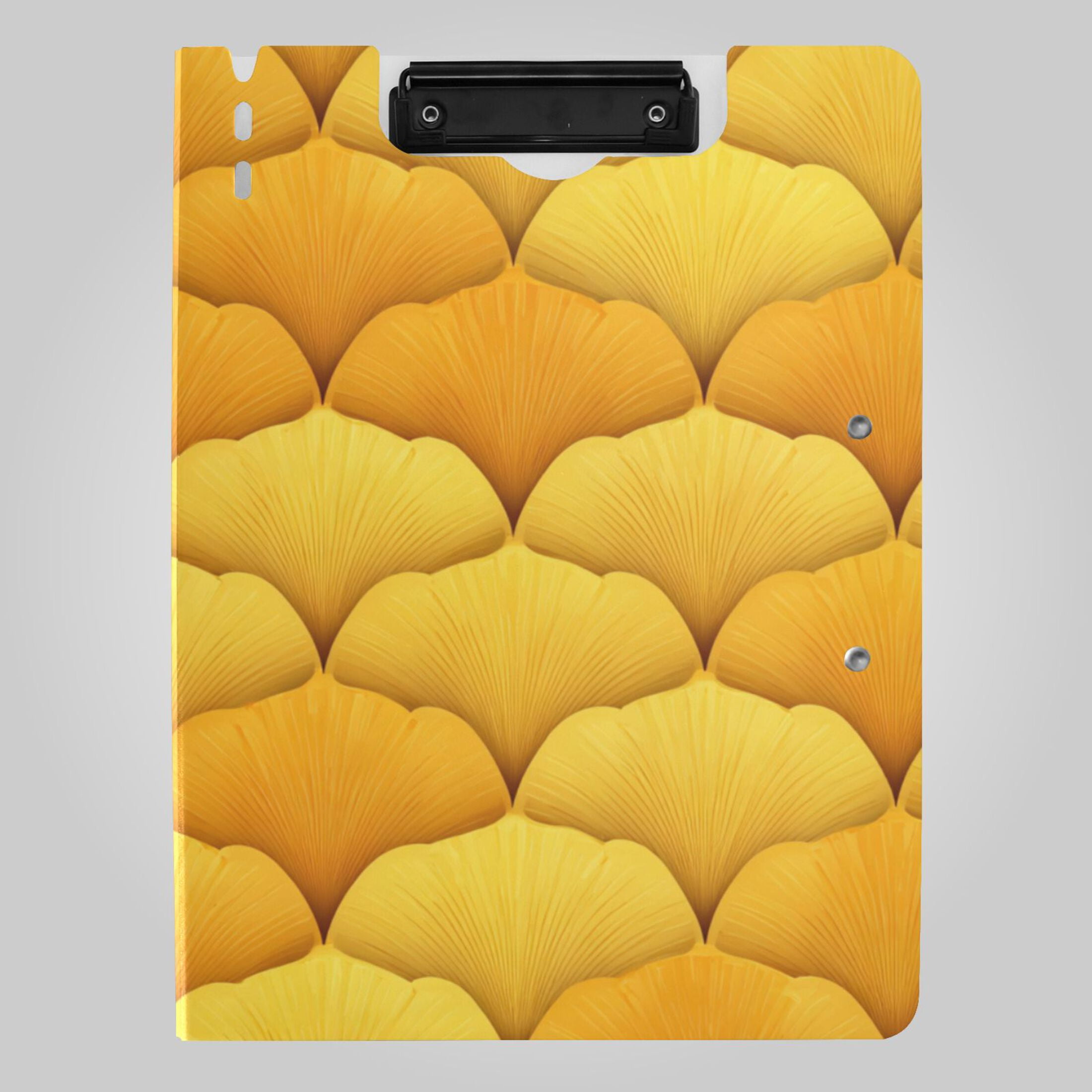Yellow Ginkgo Leaves Foldable Binder Folder Clipboard with Pen Slot ...