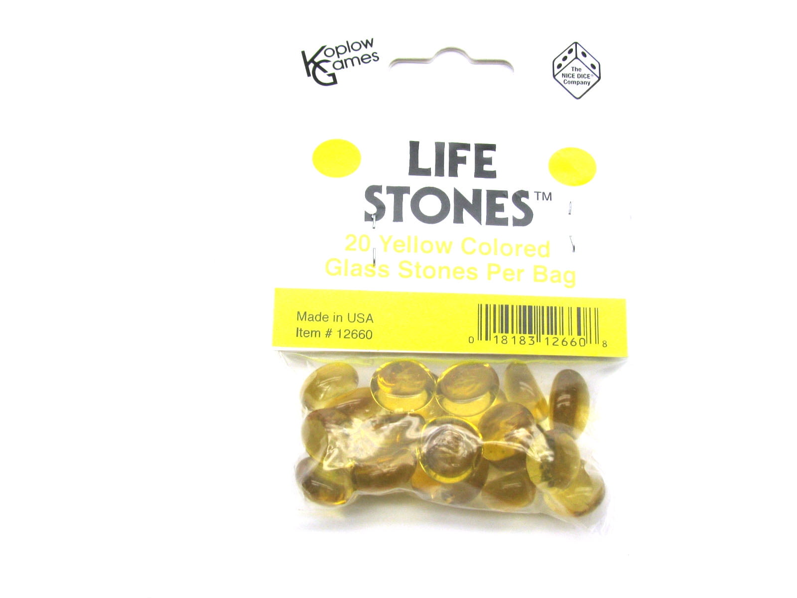 Yellow Glass Gaming Stones 20ct Multi-Colored - Walmart.com