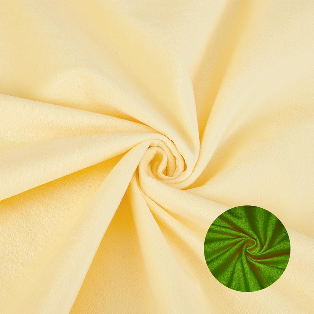 Yellow Glow in The Dark Fabric 55x35.8inch Luminous Soft Velvet Fabric ...
