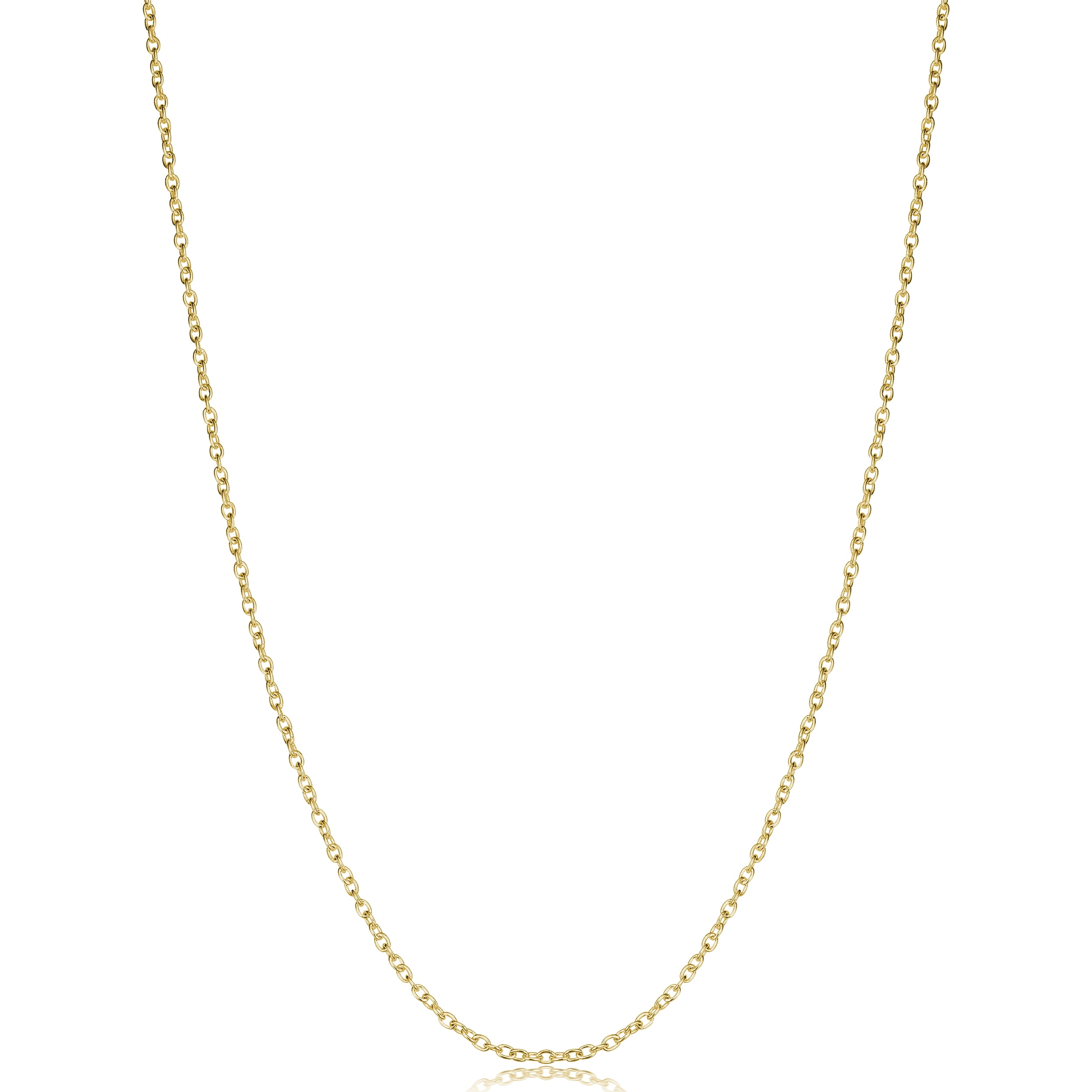 KoolJewelry Yellow Gold Over Sterling Silver Cable Chain Necklace (1.2 ...