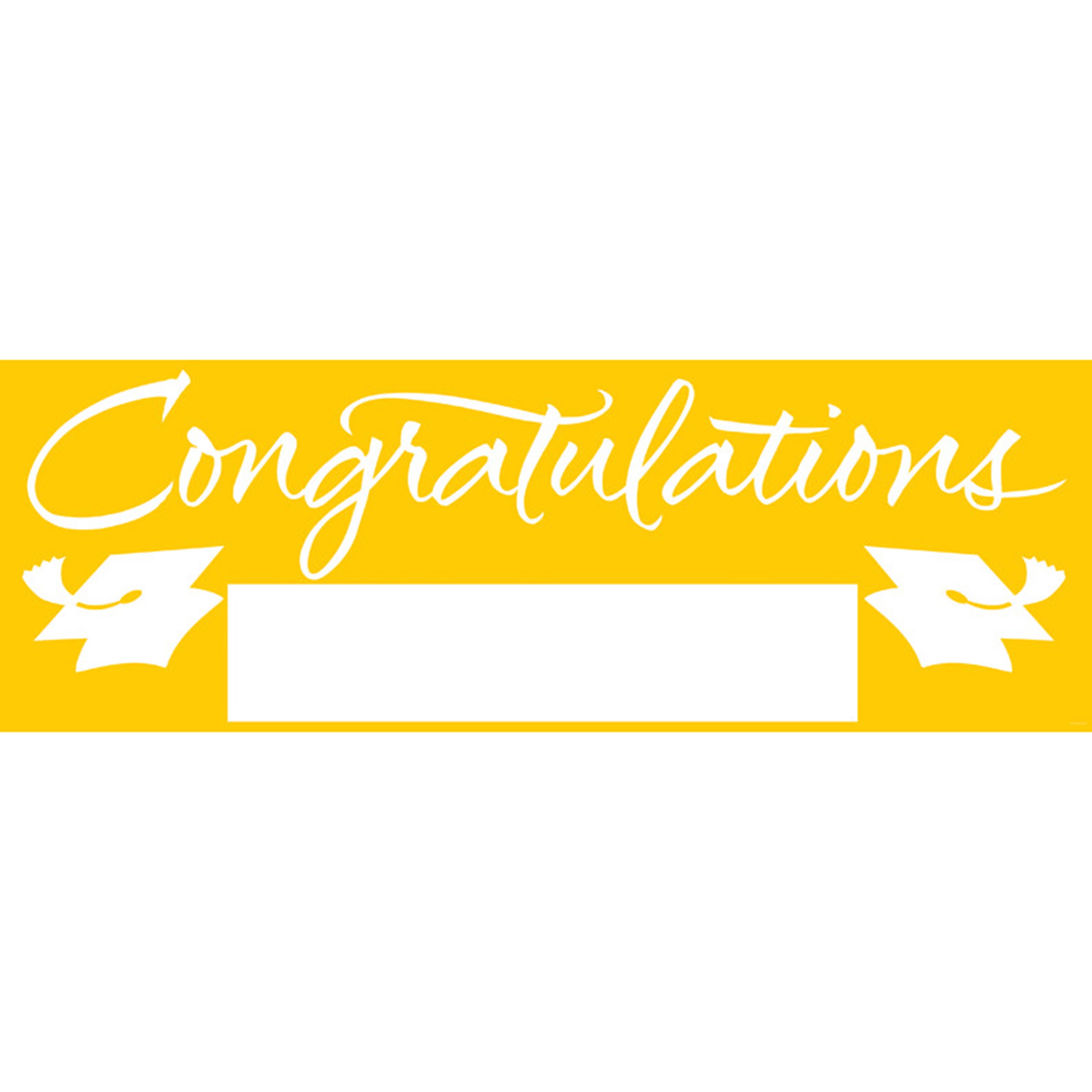 Yellow Graduation Party Banner - Walmart.com