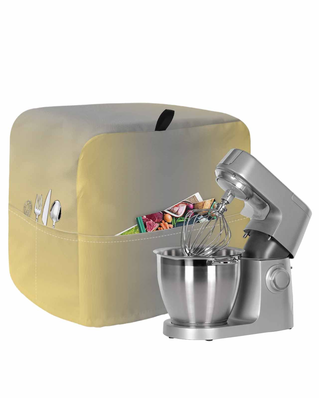 Yellow Gray Ombre Stand Mixer Dust Cover with Storage Pocket & Handles ...