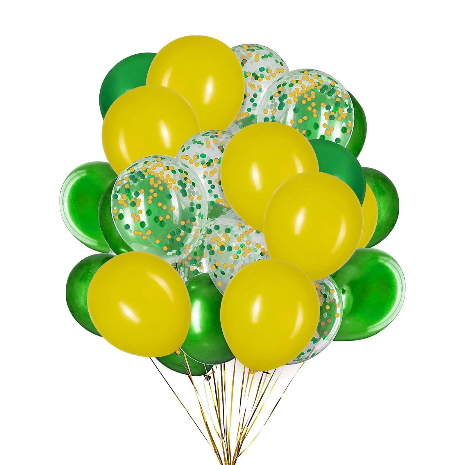 Yellow Green Balloons, Yellow DHF10 and Green Confetti Latex Balloon ...