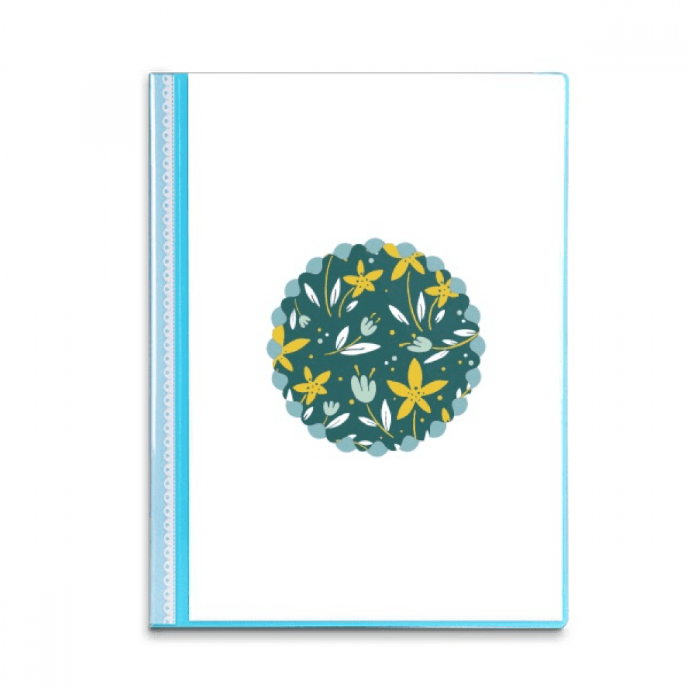 Yellow Green White Flower Book Sheet Protectors Portfolio Binder Folder ...