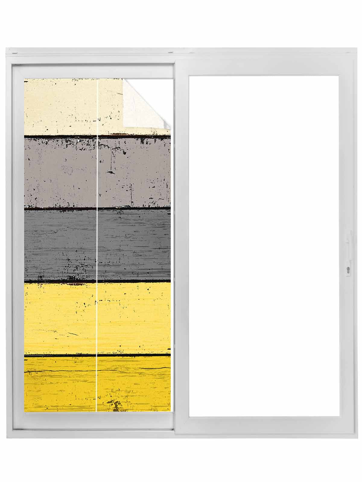 Yellow Grey Window Privacy Film Stained Glass Window Film Decorative ...