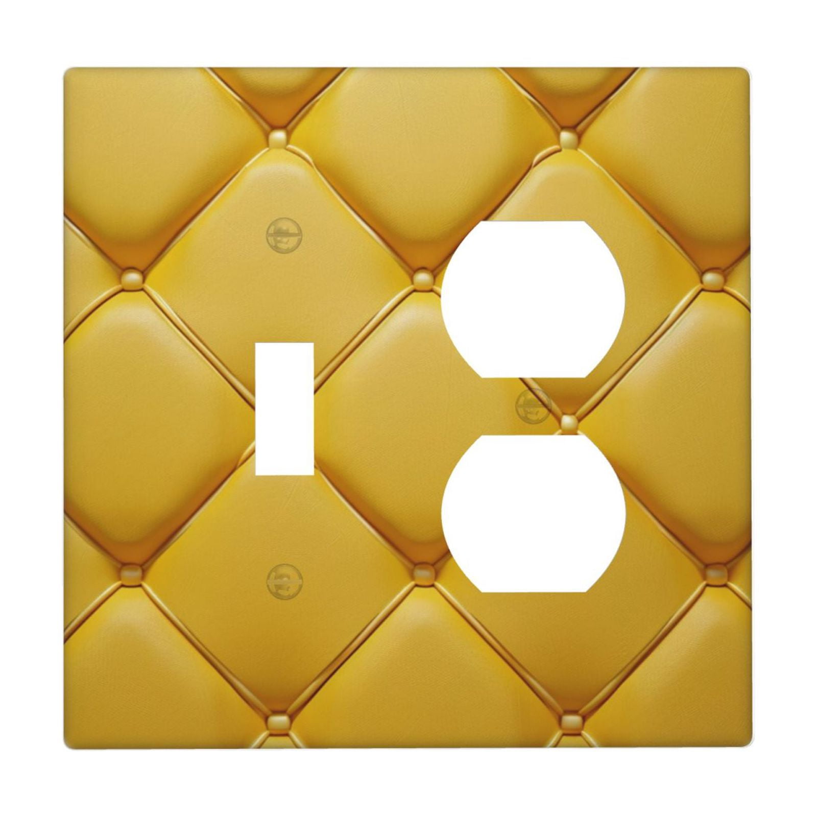 Yellow Grid Pattern Light Switch Cover Decorative Switch Plates and ...
