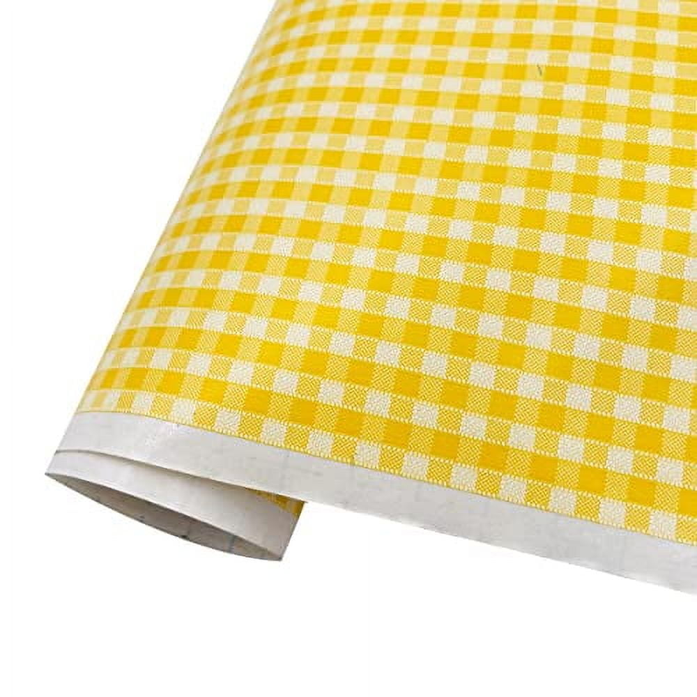 Yellow Grid Wallpaper Roll 32.8 ft Long Peel and Stick Wall Decor ...
