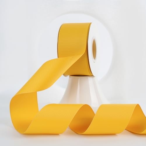 Yellow Grosgrain Ribbon 2 Inch Grosgrain Hair Ribbon 25 Yards Per Roll ...