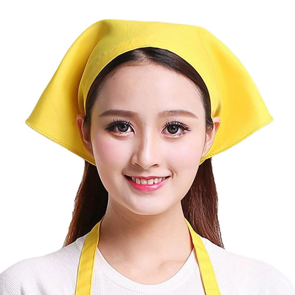 Yellow Gtriangular Scarf Work Hat Restaurant Head Scarf Catering Men ...
