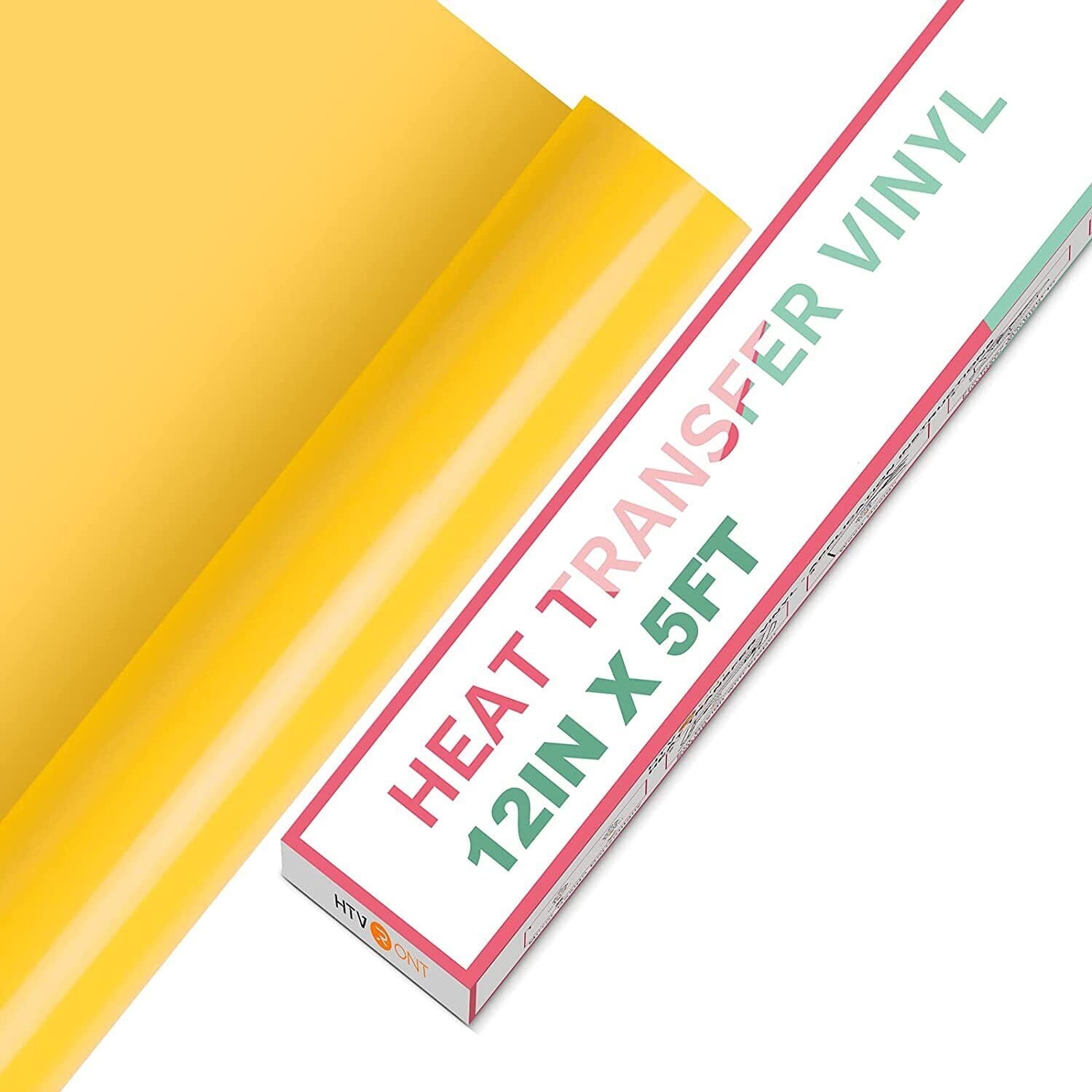 Yellow HTV Heat Transfer Vinyl 12" x 5FT Iron on Heat Press Yellow ...