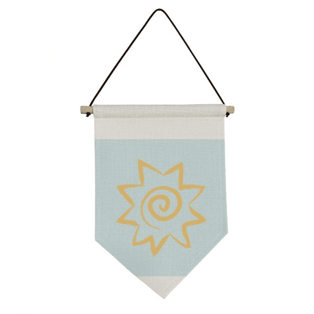 Yellow Hand Painting Sun Sunshine Canvas Flag Hanging Wall Art Decor ...
