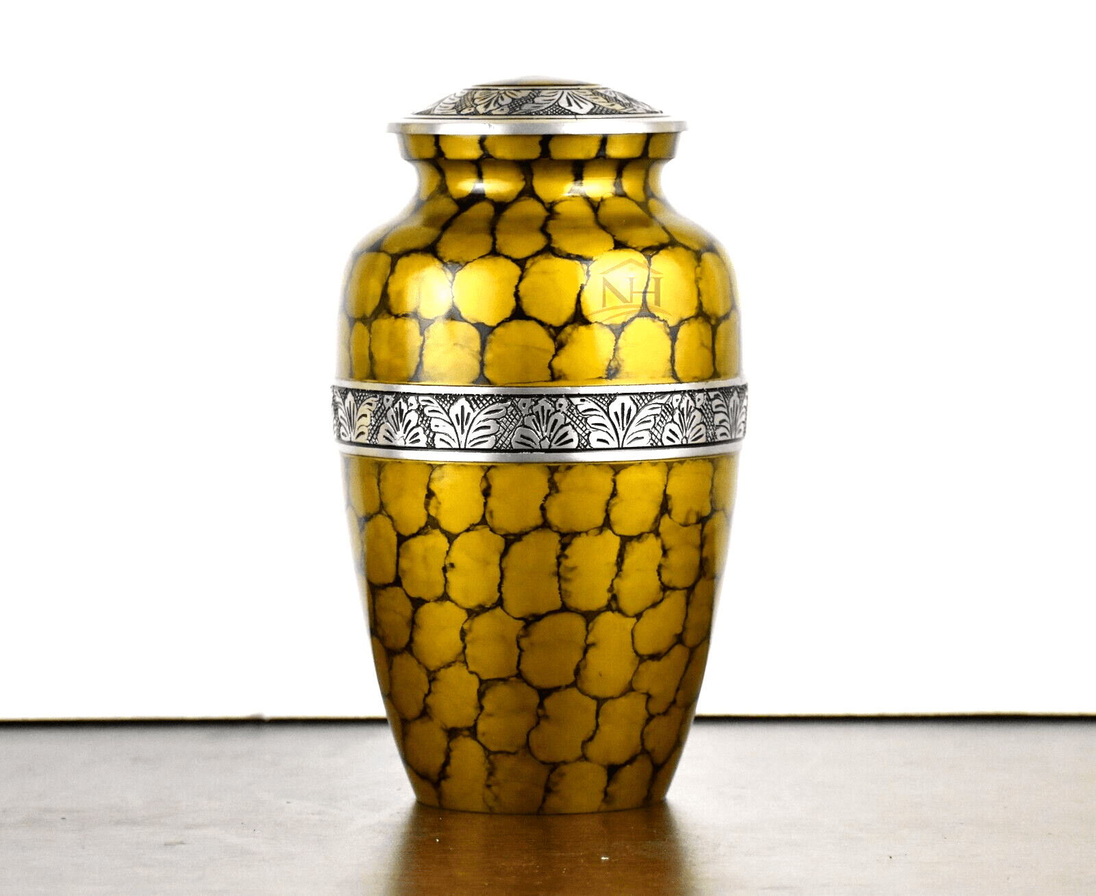 Yellow Handcarved urn Ashes Keepsake urn | Cinerary Urns Burial Urns ...