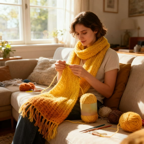 Yellow Heat Activated Color Changing Yarn, 1 Count 164 Yards Magic ...