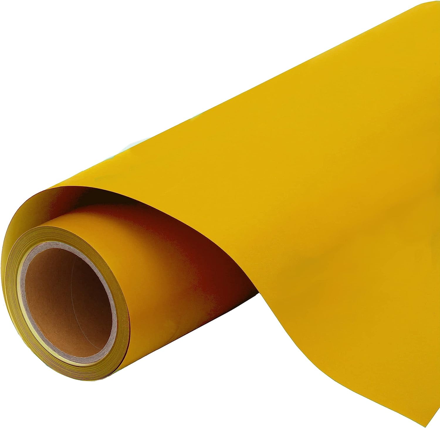 Yellow Heat Transfer Vinyl Film HTV | Solid Color | Cut Roll 20" Wide ...