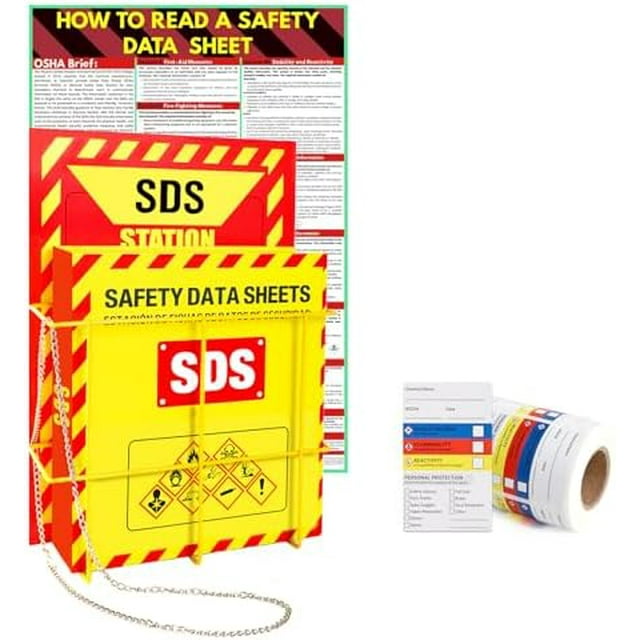 Yellow Heavy Duty 3 Inch Material Safety Data Sheet 3 Ring Binder with ...