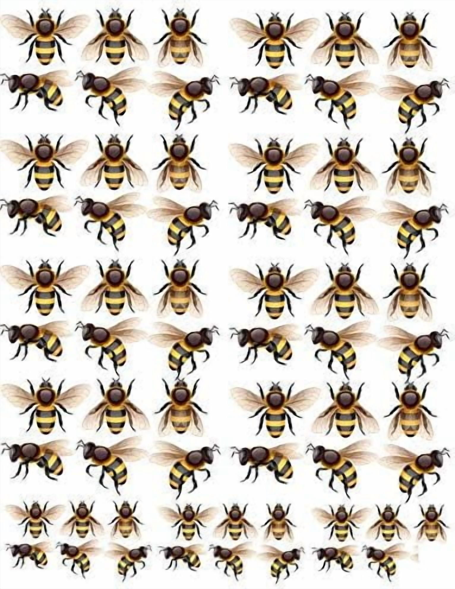 Yellow Honey Bubble Bees -12180 - Ceramic Decal - Enamel Decal - Glass ...
