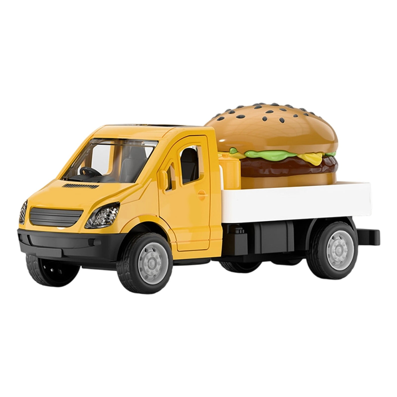 Yellow Inertia Burger Car Toy Simulation Food Vehicle With Openable ...
