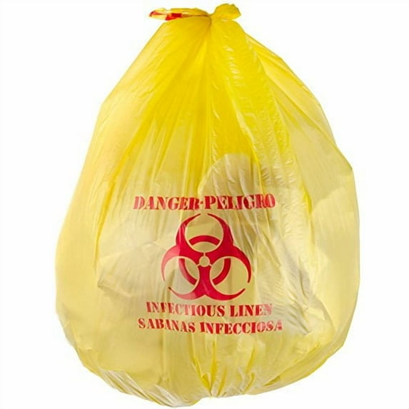 Yellow Infectious Linen High Density Isolation Medical Waste Bag ...