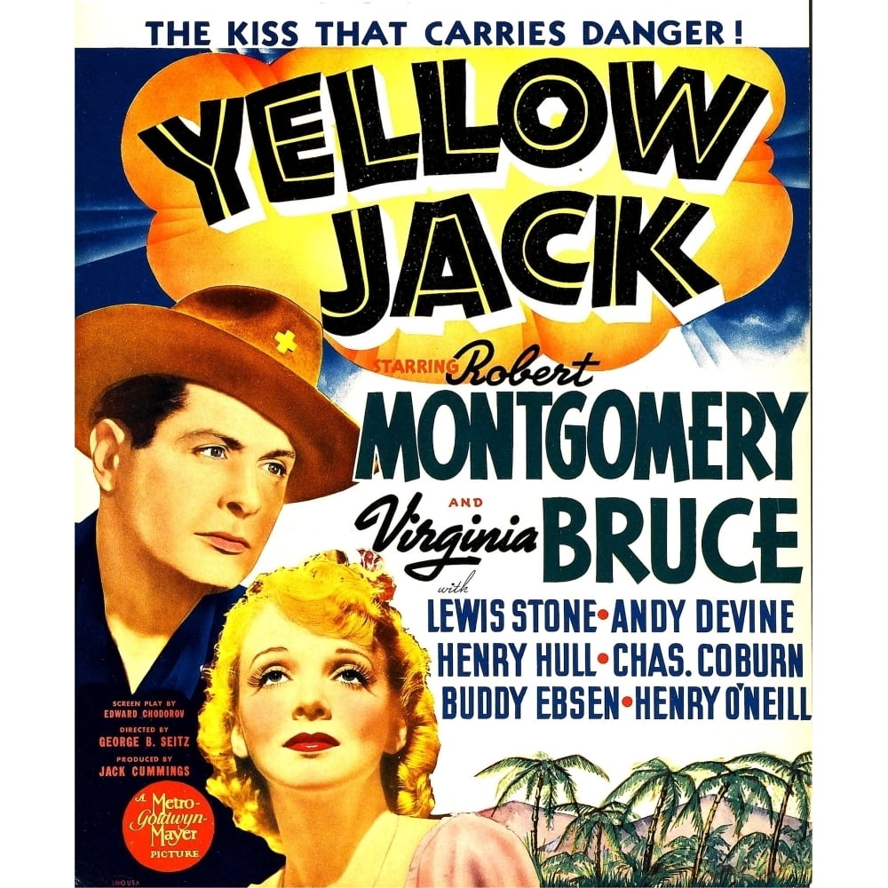Yellow Jack From Left: Robert Montgomery Virginia Bruce On Window Card ...