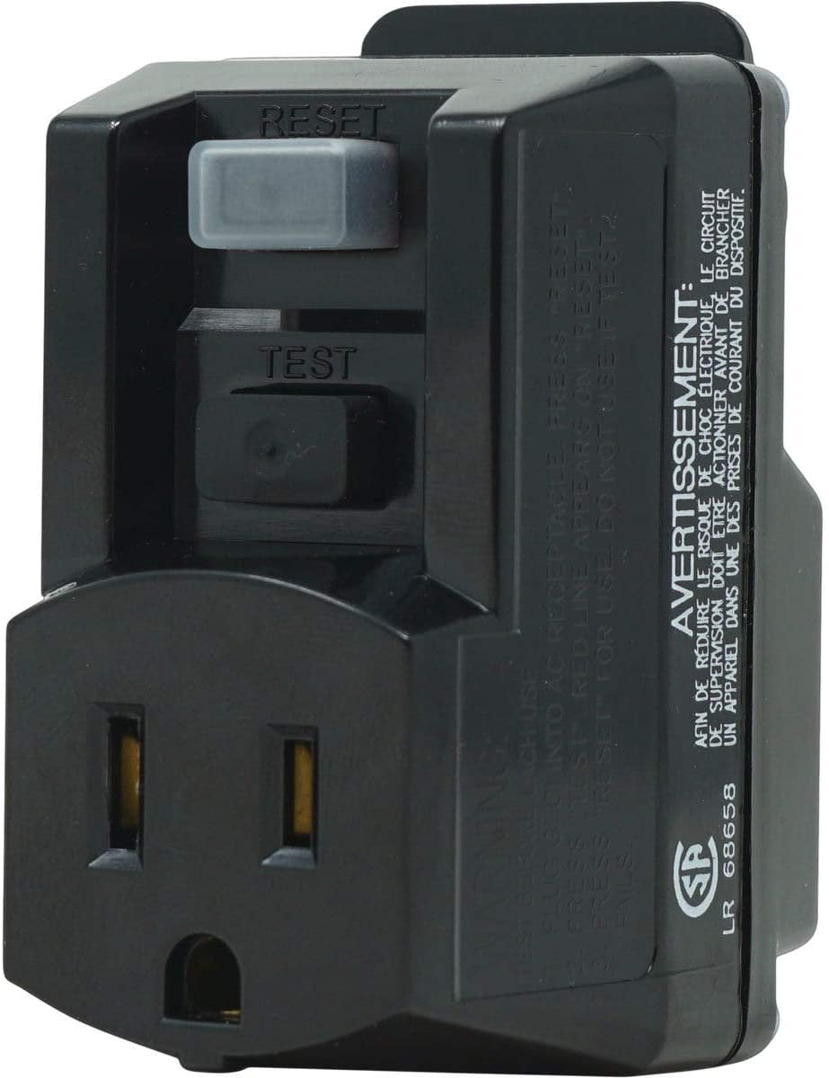 Yellow Jacket Surge Protector 1 Outlet - Circuit Breaker - Black/Yellow ...