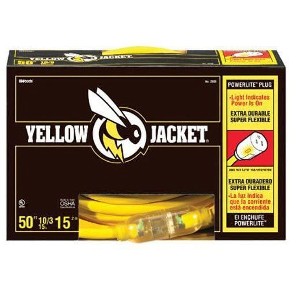 Yellow Jacket 2805 10/3 Heavy-Duty 15-Amp SJTW Contractor Extension ...