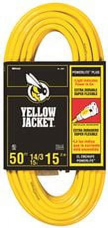 Yellow Jacket 14/3 Heavy-Duty 15-Amp SJTW Contractor Extension Cord ...