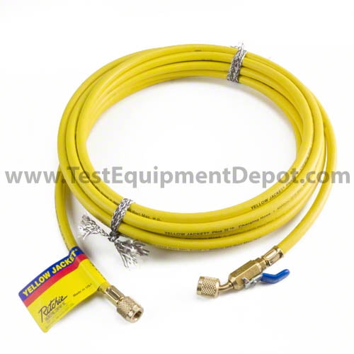 Yellow Jacket 29125 25', Yellow, Compact Ball Valve, Plus II 1/4" Hose ...