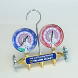 Yellow Jacket 42021 Series 41 Manifold, 3-1/8' Gauges, 1% Accuracy, R32 ...