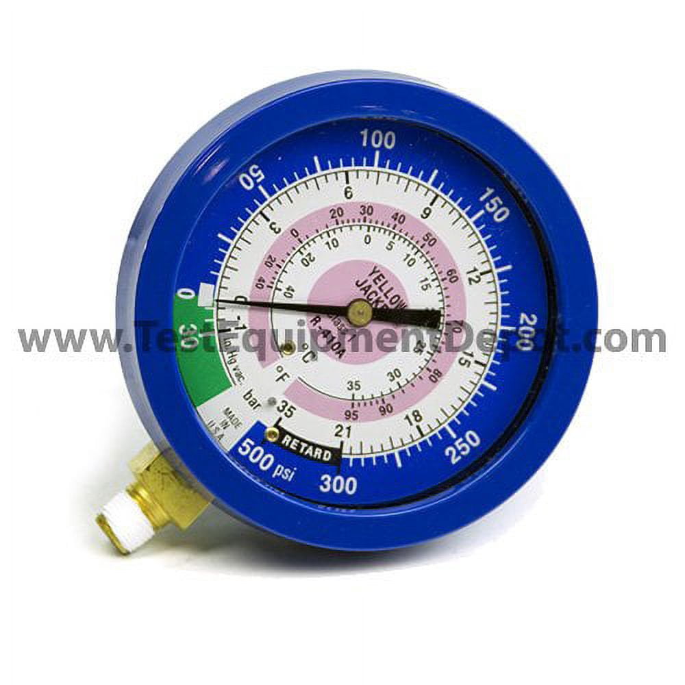 Yellow Jacket 49520 3-1/2" Liquid-Filled Gauge (degrees F and degrees C ...