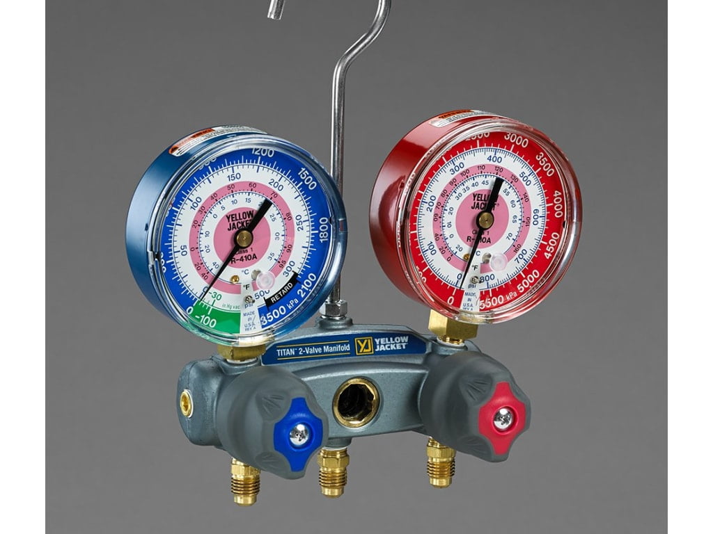 Yellow Jacket 49863 Titan 2 Valve Test and Charging Manifold - Walmart.com