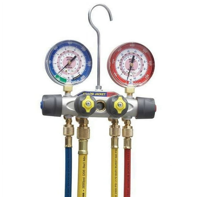 Yellow Jacket Manifold Gauge Set,5 ft L,3 1/8 in Gauge 49987 - Walmart.com