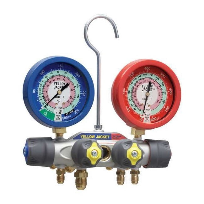 Yellow Jacket Mechanical Manifold Gauge Set,4-Valve 49973 - Walmart.com