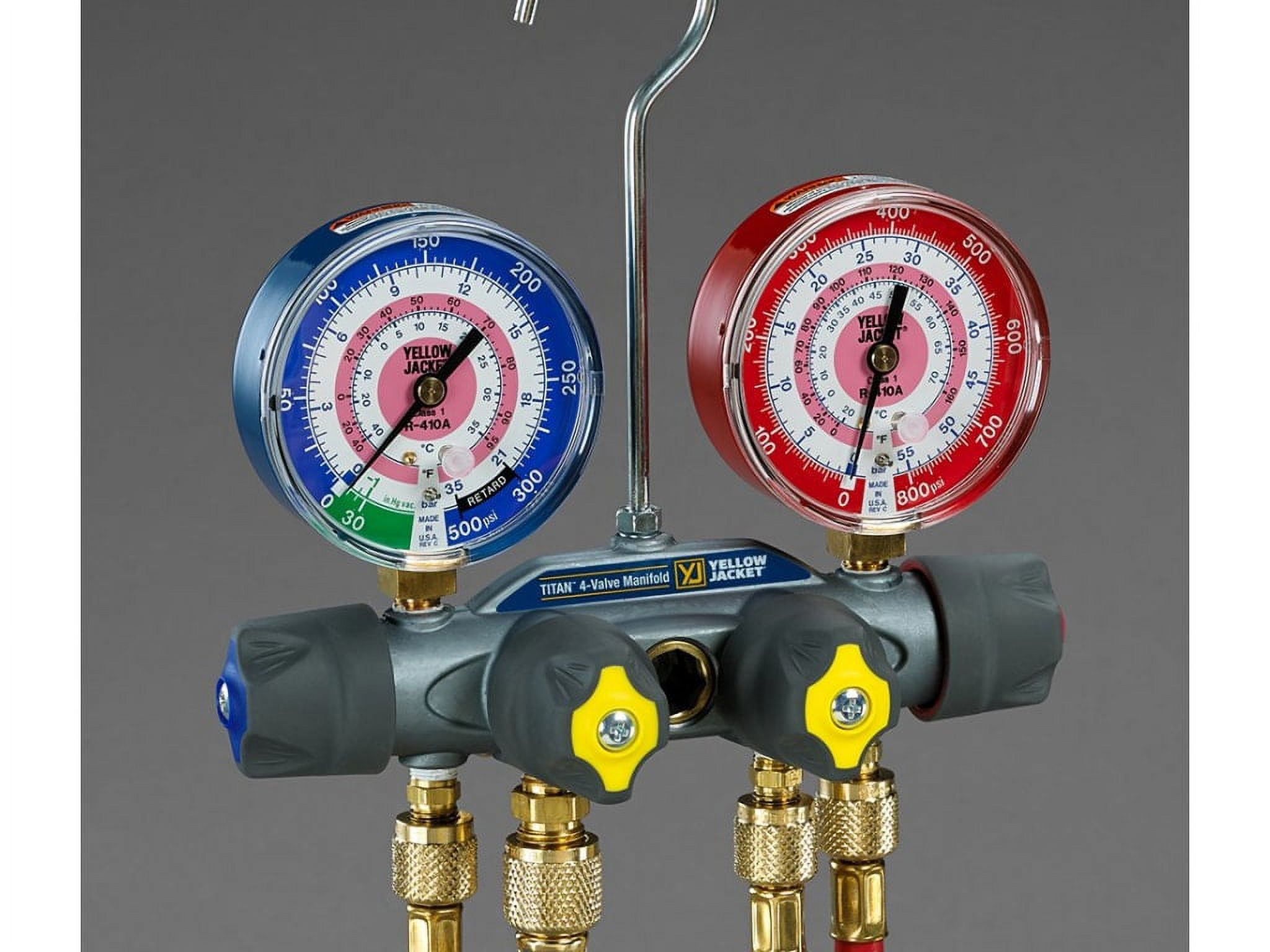 Yellow Jacket Mechanical Manifold Gauge Set,4-Valve 49967 - Walmart.com