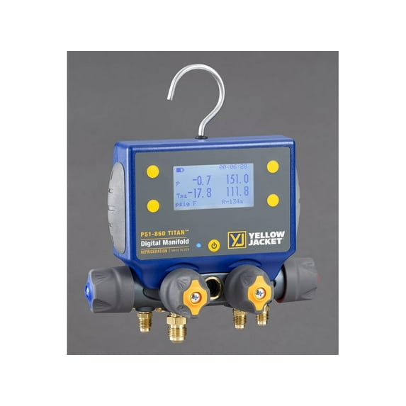 Yellow Jacket Titan Monochrome Digital Manifold P51-860 - Walmart.com