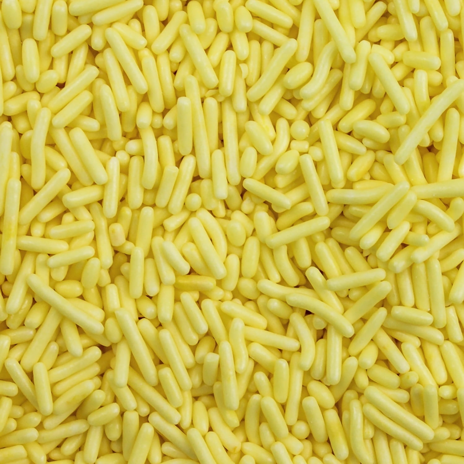 Krazy Sprinkles - Edible Yellow Jimmies - Classic Ice Cream Topping, 1/ ...